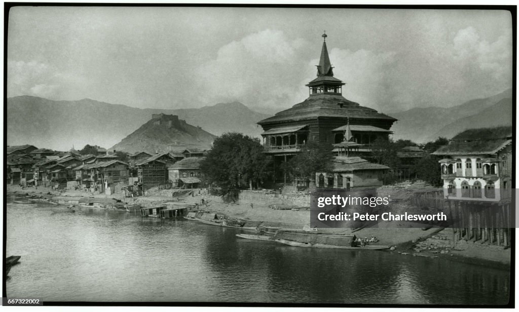 A View Of The Shah Hamdan Mosque On The Bank Of The Jhelum River In