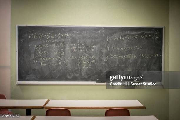 Equations On Blackboard In Classroom High-Res Stock Photo - Getty Images Equations On Blackboard In Classroom High-Res Stock Photo - Getty Images