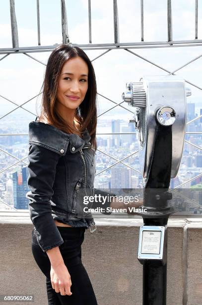 Maggie Q Visits The Empire State Building To Promote Her Show Designated Survivor Photos And