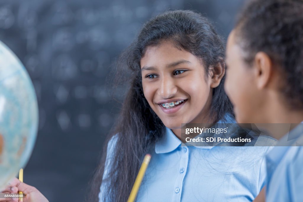 Geography Students Work On Class Assignment High-Res Stock Photo ... Geography Students Work On Class Assignment High-Res Stock Photo ...