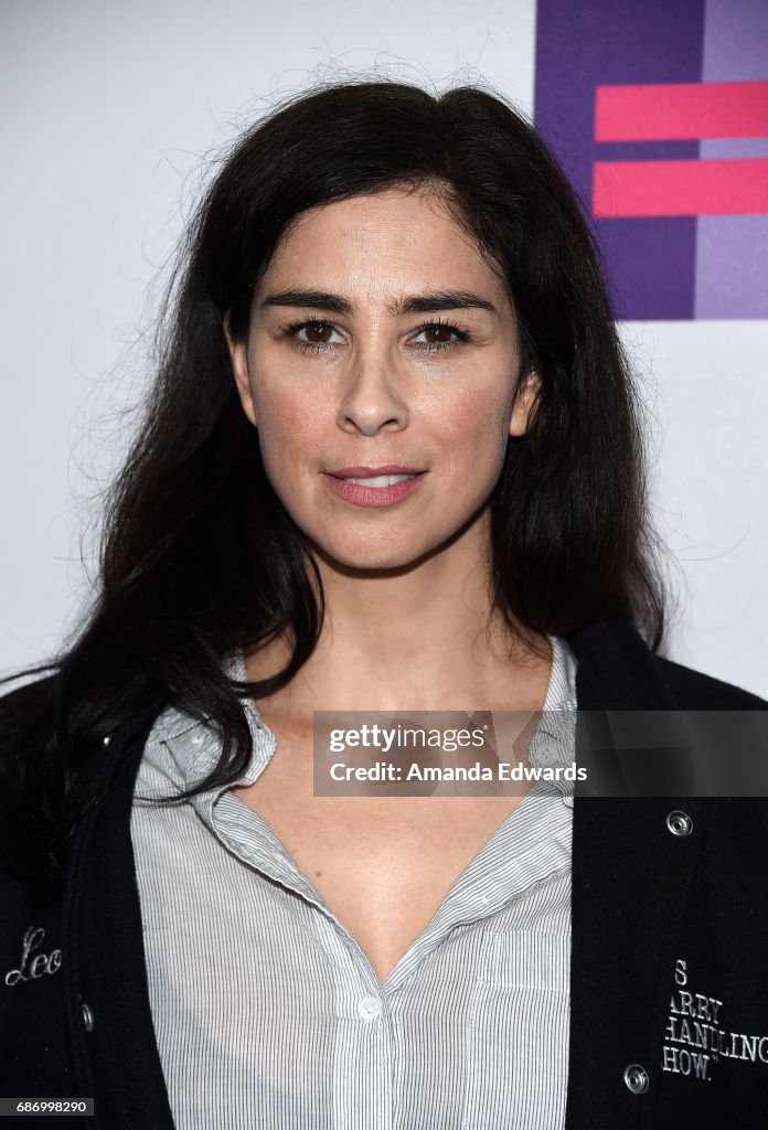 Actress And Comedian Sarah Silverman Arrives At The Feminist Majority