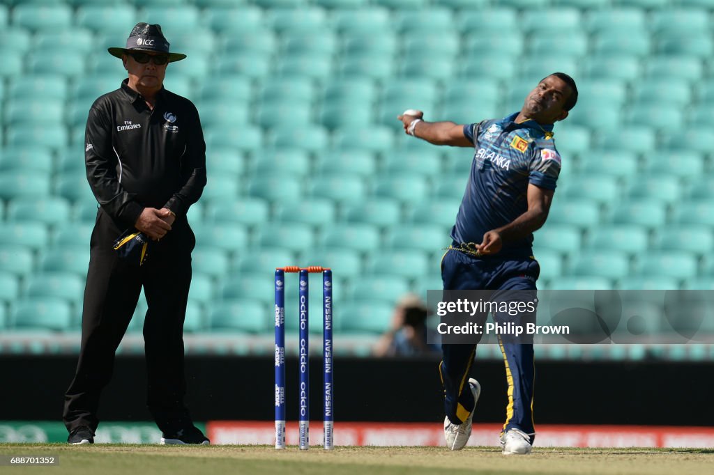 Nuwan Kulasekara Of Sri Lanka Bowls During The Icc Champions Trophy
