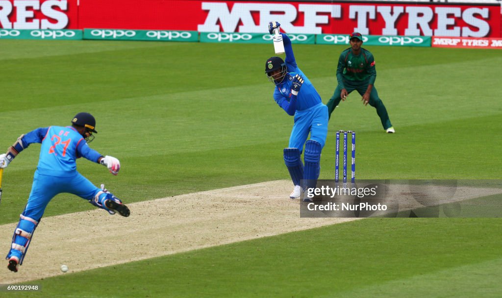 Hardik Pandya Of India During The Icc Champions Trophy Warm Up Match