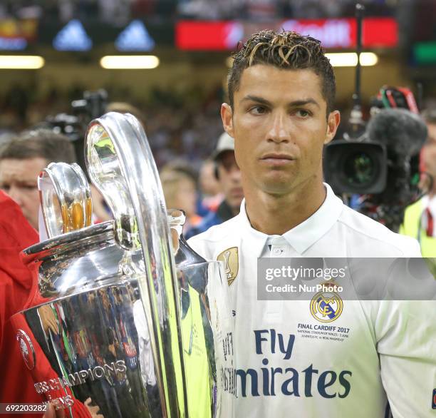 351 Cristiano Ronaldo Champions League Trophy Photos And High Res