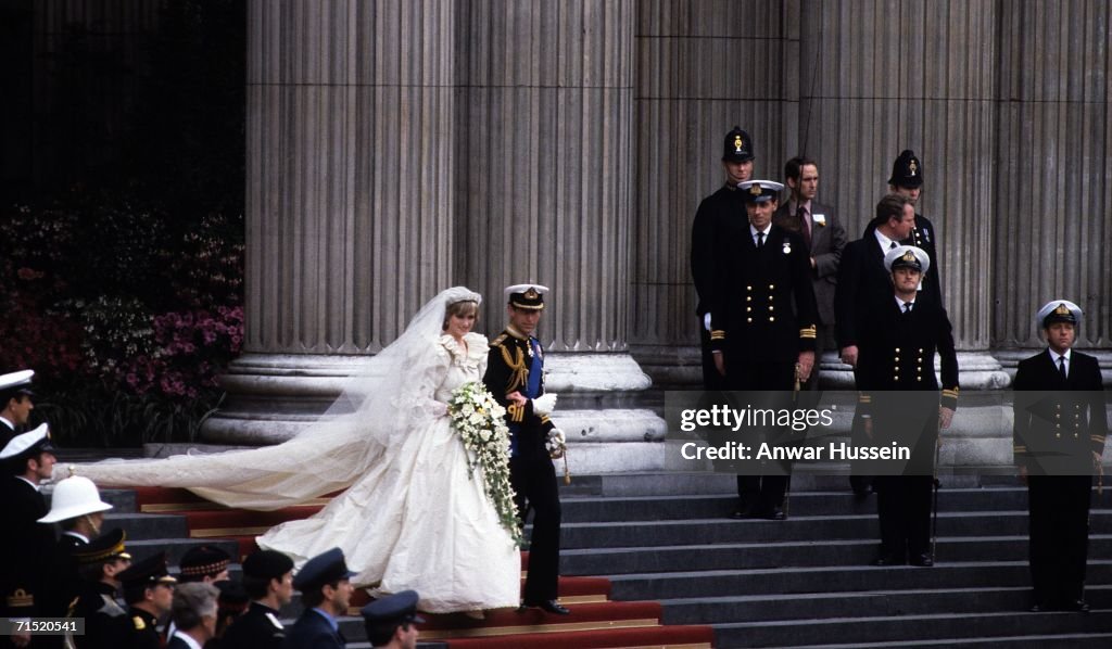 Prince Charles Prince Of Wales And Diana Princess Of Wales Wearing