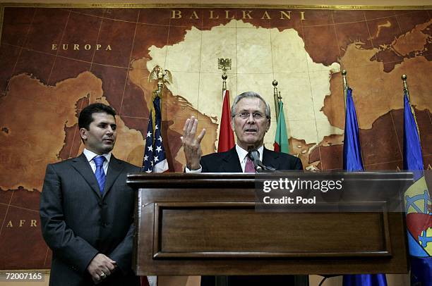Secretary Of Defense Donald Rumsfeld Balkans Nato Visit Photos And