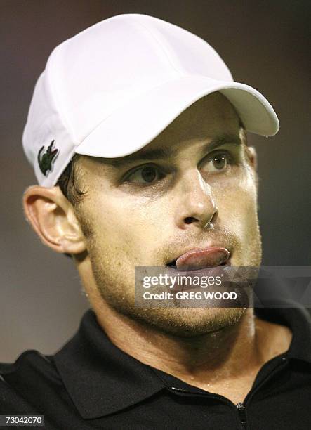 51 Australian Open Mens Singles Third Round Andy Roddick Vs Marat Safin Photos And High Res