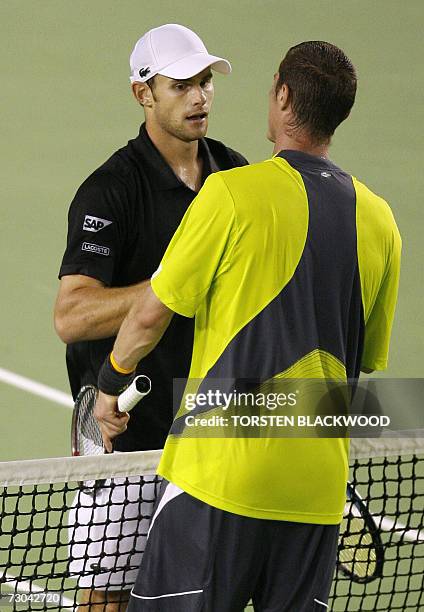 51 Australian Open Mens Singles Third Round Andy Roddick Vs Marat Safin Photos And High Res
