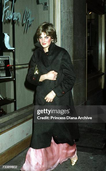 Lady Diana Spencer Leaves The Ritz Hotel In London After Attending