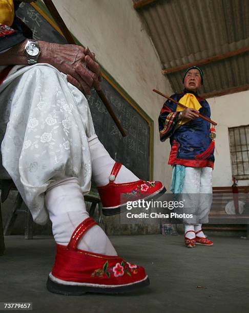 Chinese Women Bound Feet Photos And Premium High Res Pictures Getty