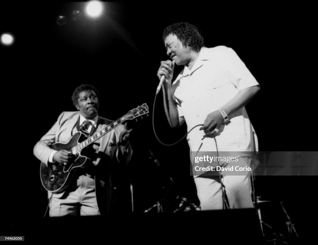 Blues Singer Bobby Blue Bland And Blues Musician Bb King Perform