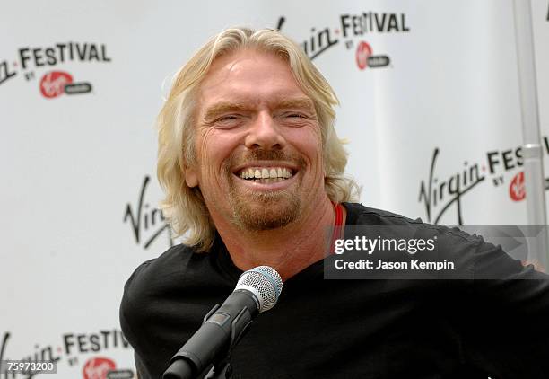 Richard Branson Virgin Festival Goes Green Press Conference Photos And