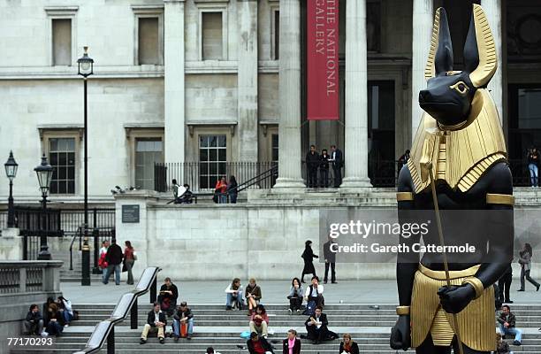 Ft Model Of Anubis In Trafalgar Square Photos And Premium High Res Pictures Getty Images