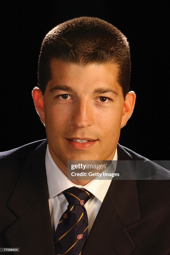 Julien Brisebois Of The Montreal Canadiens Poses For His 2007 Nhl