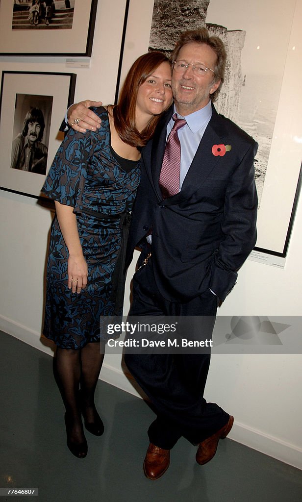Sir Eric Clapton With Wife Melia Mcenery Attend A Private View Of