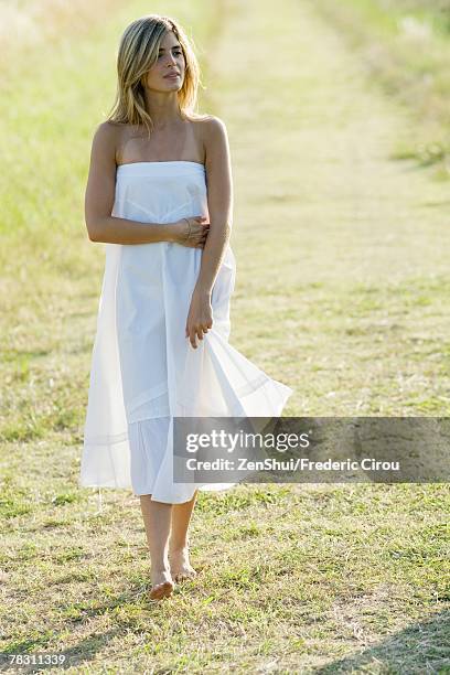 Woman Sheer Dress Walking Photos And Premium High Res Pictures Getty Images