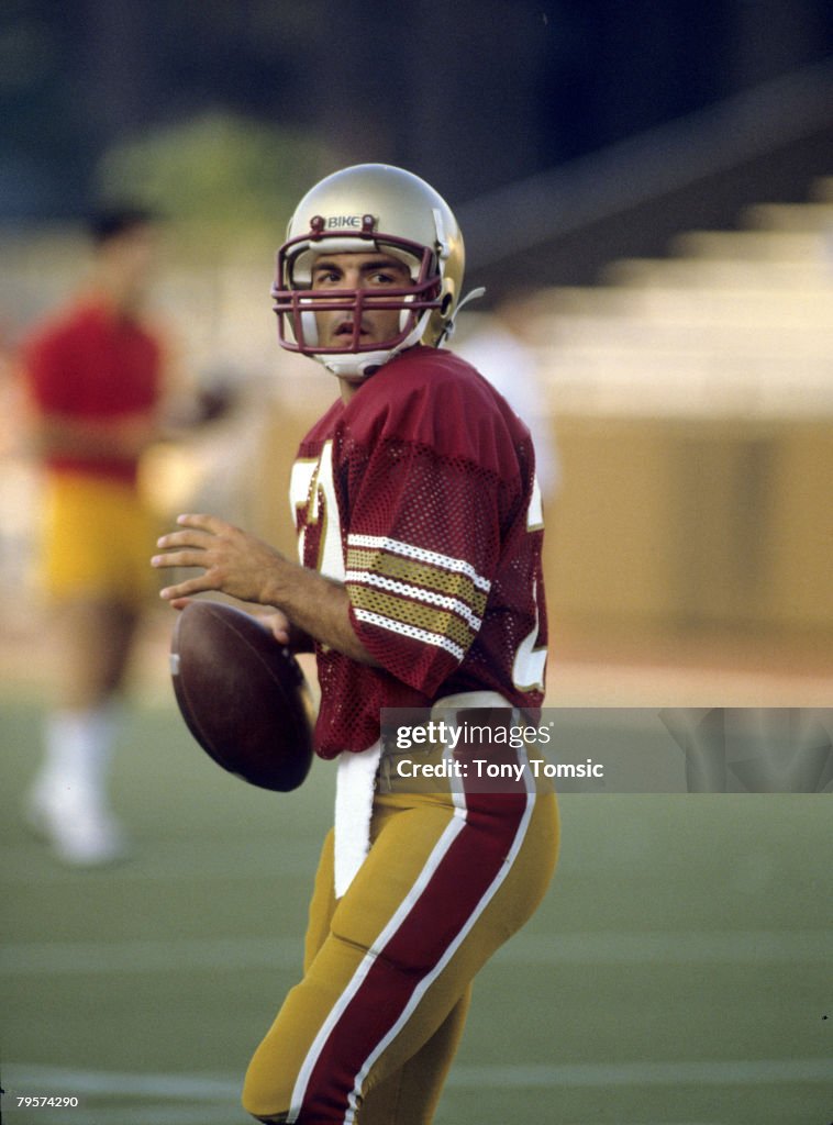 Boston College Eagles Quarterback Doug Flutie Circa The Early 1980s