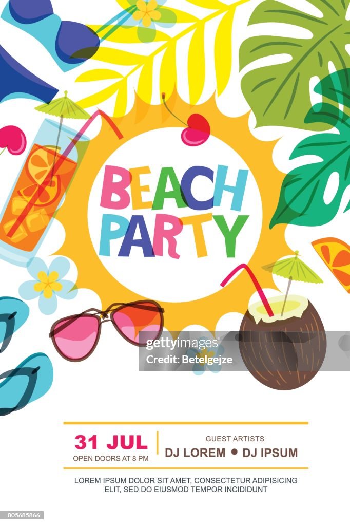 Beach Party Poster Designs