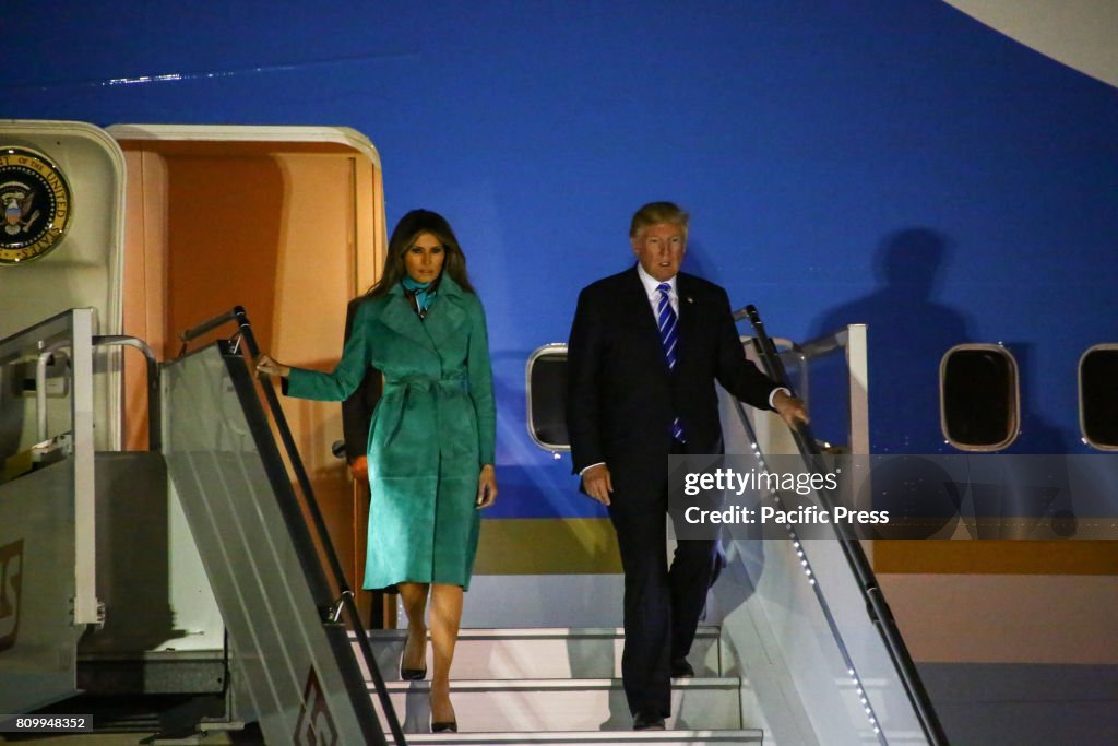 President Donald J Trump First Lady Melania Trump Arrive For News