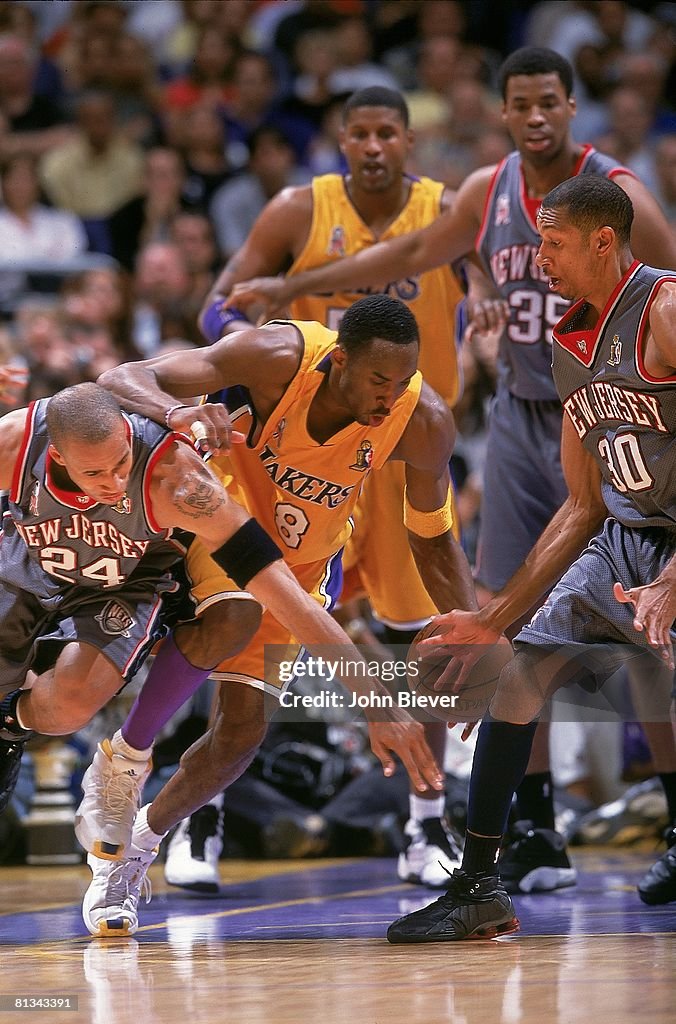 Finals Los Angeles Lakers Kobe Bryant In Action Vs New Jersey Nets