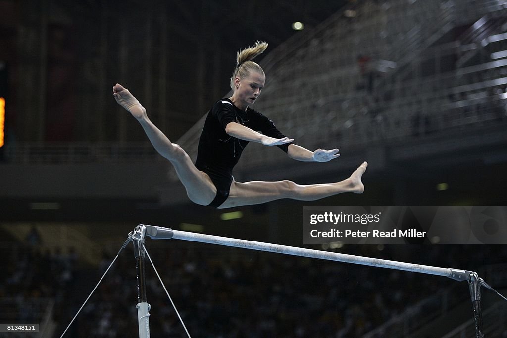 Summer Olympics Rus Svetlana Khorkina In Parallel Bars Action During
