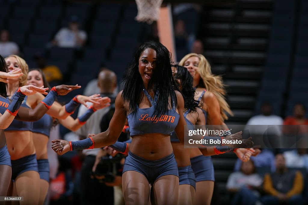 Charlotte Bobcats dance team cheerleader during preseason game vs ... Charlotte Bobcats dance team cheerleader during preseason game vs ...