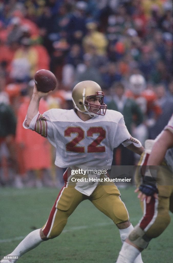 Boston College Qb Doug Flutie In Action Making Pass Vs Miami Cover News Photo Getty Images