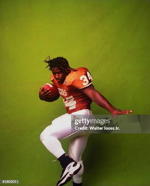 Portrait Of Texas Ricky Williams In Heisman Trophy Pose Austin Tx