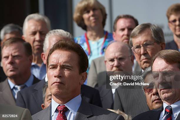 Gov Schwarzenegger Discusses State Budget At News Conference Photos And