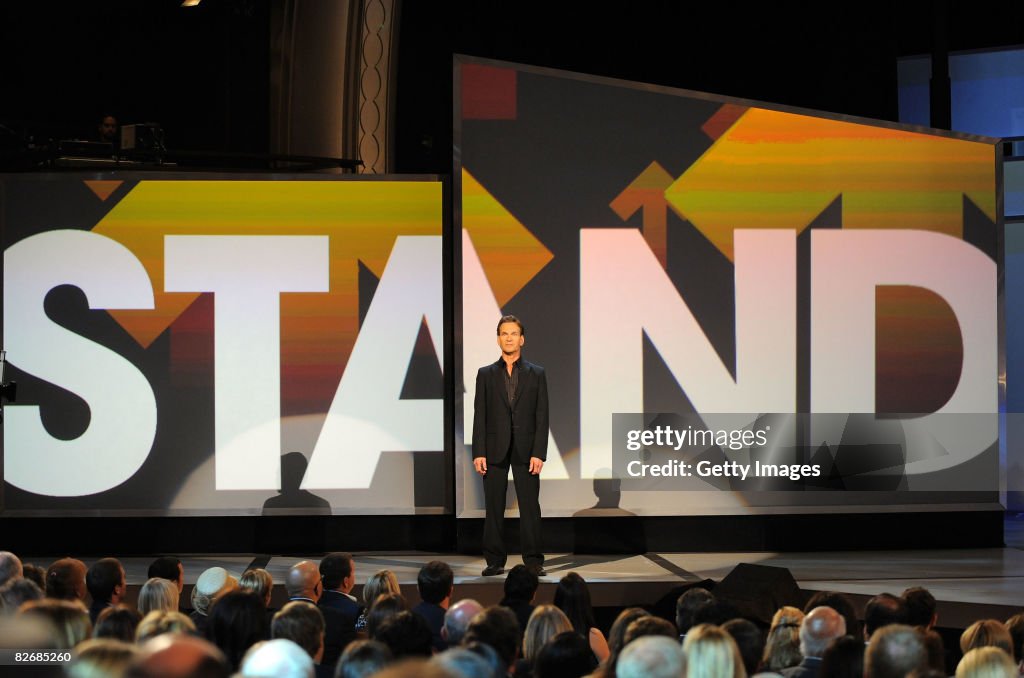 Actor Patrick Swayze Attends Stand Up To Cancer At The Kodak Theatre