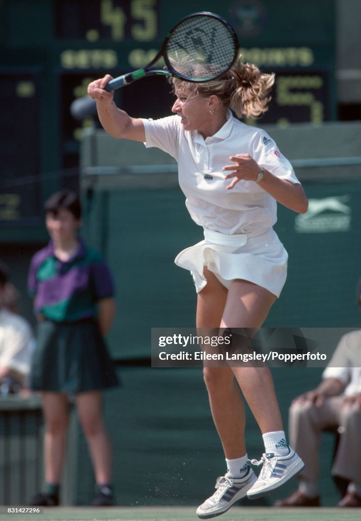 Steffi Graf Of Germany In Action During A Womens Singles Match At