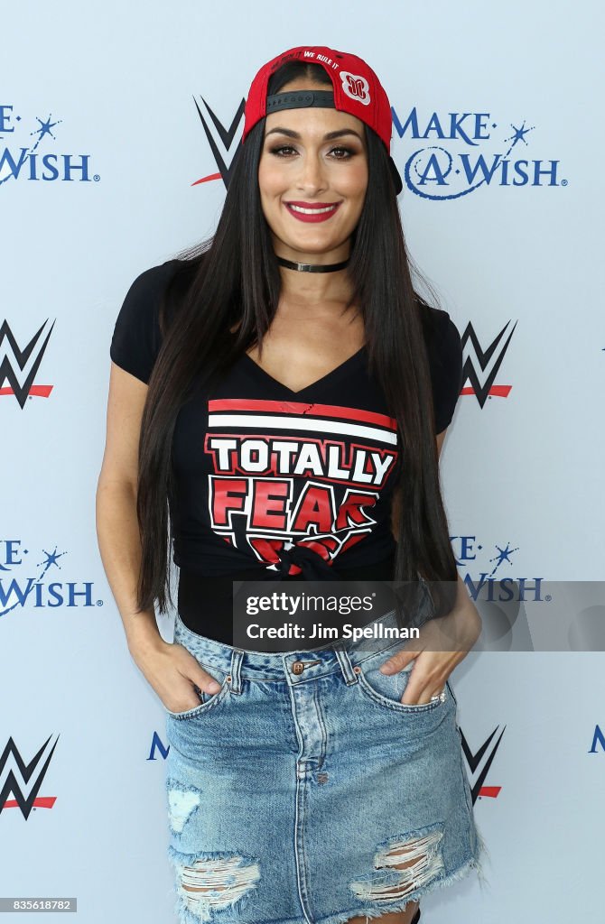 Nikki Bella Attends The Wwe Superstars Surprise Make A Wish Families