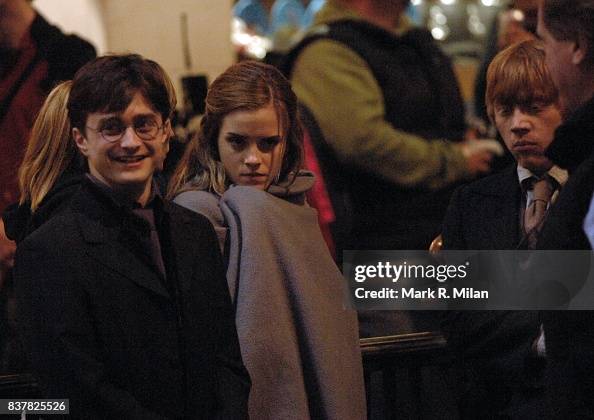 Actors Daniel Radcliffe Emma Watson And Rupert Grint Are Seen On The