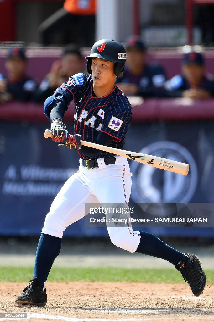 Kaito Kozono Of Japan At Bat During A Game Against The Netherlands
