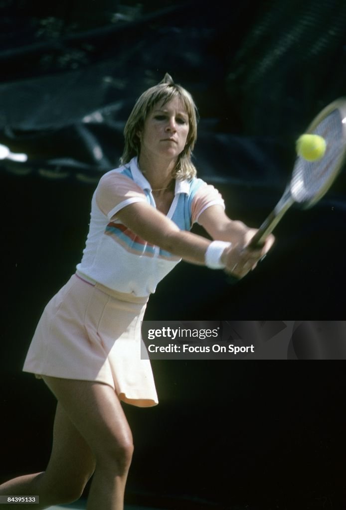 Tennis Player Chris Evert Lloyd Of The Usa Plays During The Early