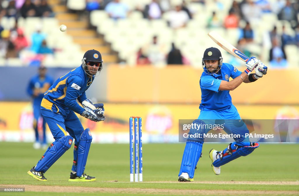 Indias Virat Kohli Hits Out During The Icc Champions Trophy Warm Up