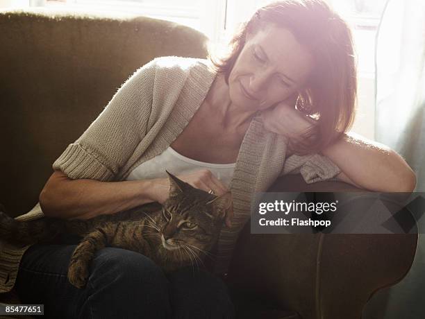 Old Woman Cat Photos And Premium High Res Pictures Getty Images