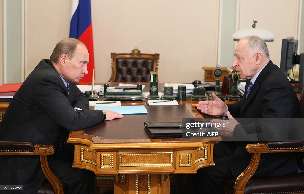 Russian Prime Minister Vladimir Putin Speaks With Head Of Russias