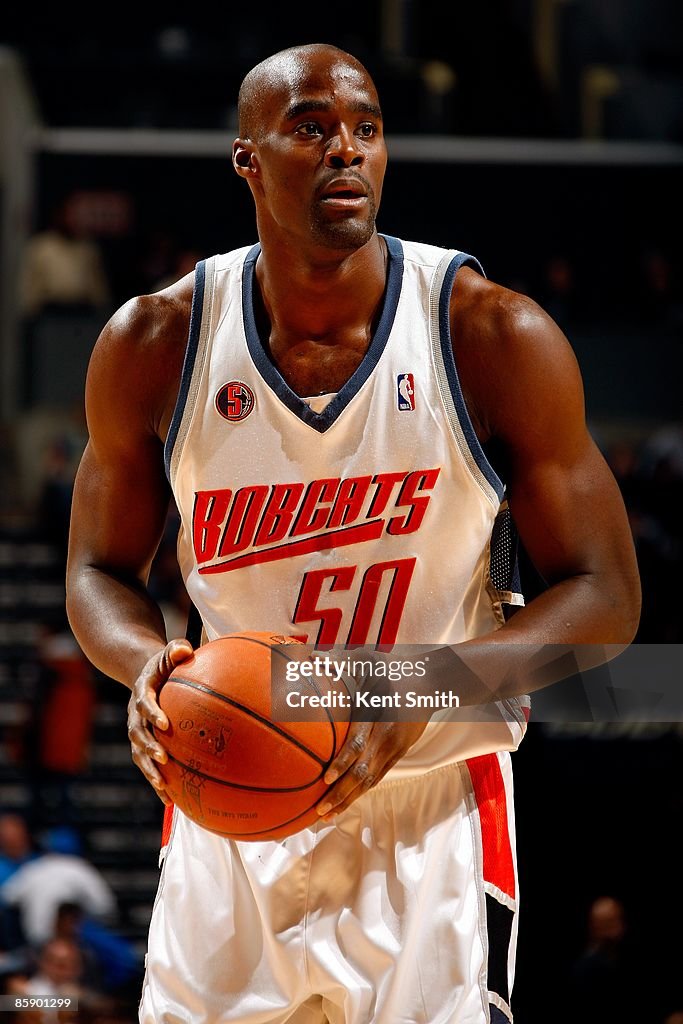 Emeka Okafor of the Charlotte Bobcats looks to pass during the game ... Emeka Okafor of the Charlotte Bobcats looks to pass during the game ...