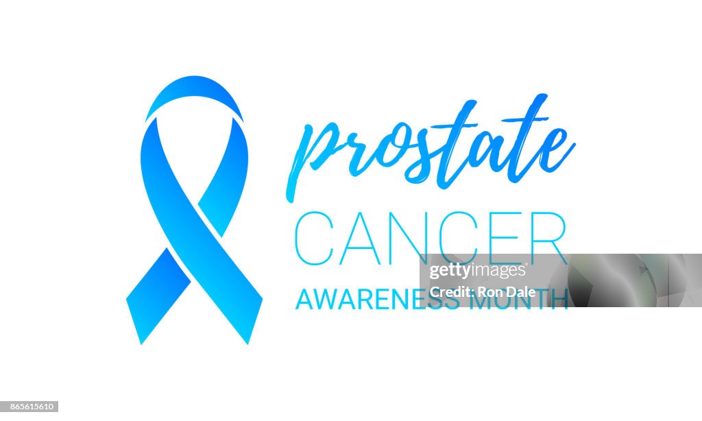 Men Health Man Prostate Cancer November Awareness Month Vector Blue