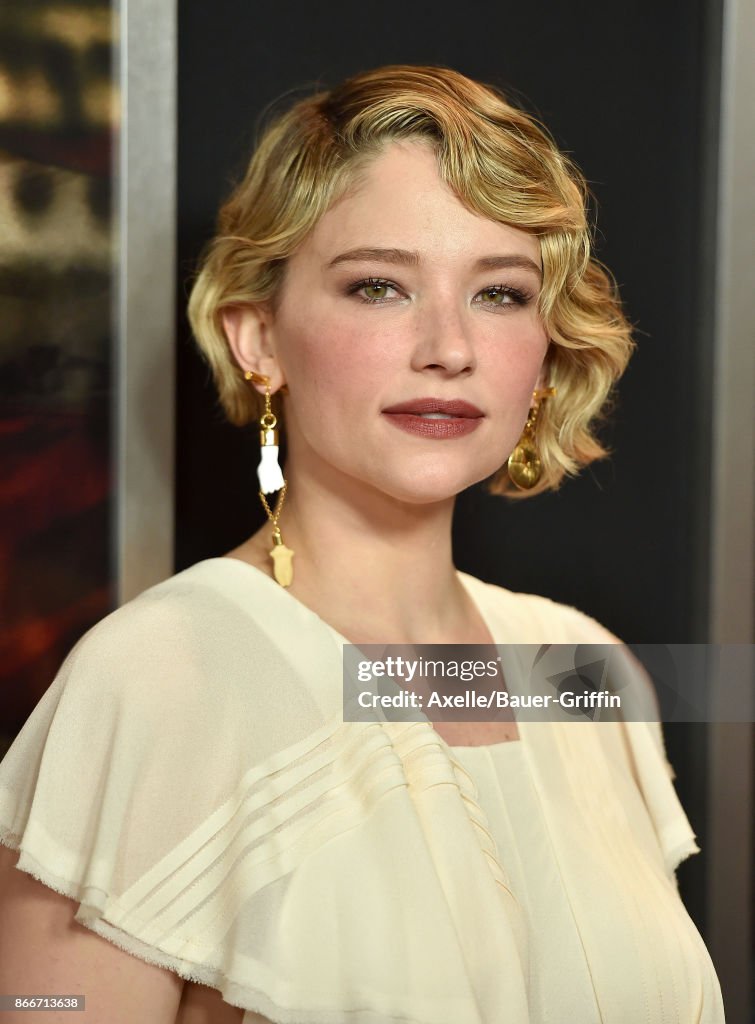 Actress Haley Bennett Arrives At The Premiere Of Dreamworks Pictures