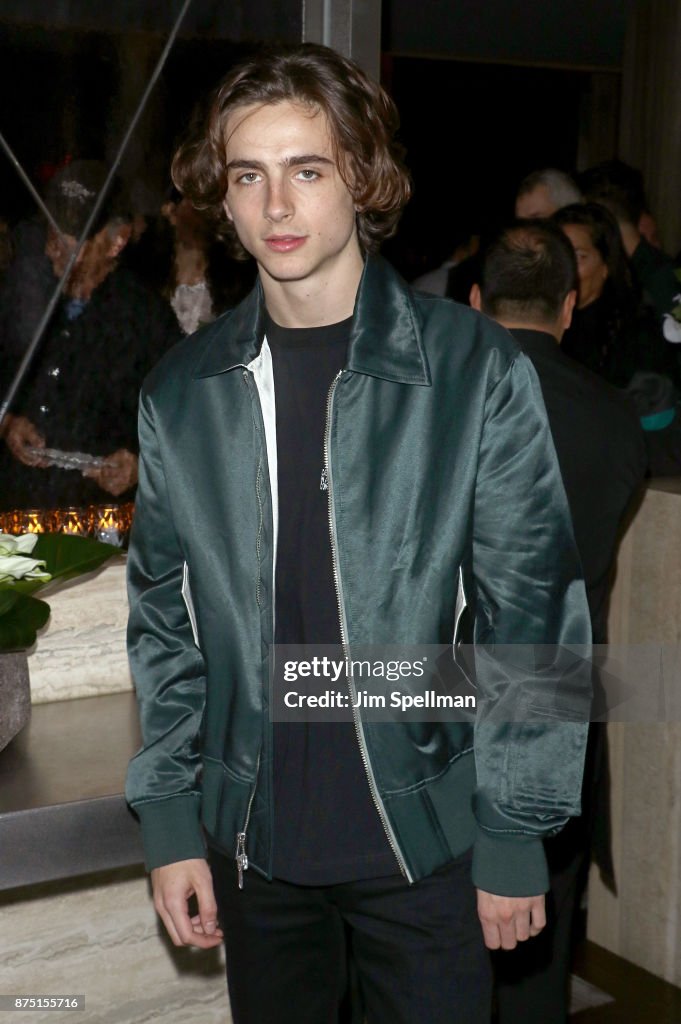 Actor Timothee Chalamet Attends The After Party For The Screening Of