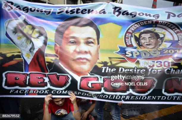 Supporters Of Philippine President Duterte Rally In Manila Foto E