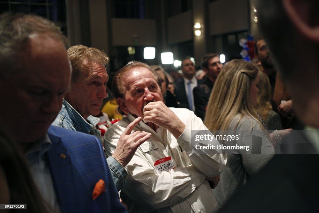 Attendees React To Election Results During An Election Night Party