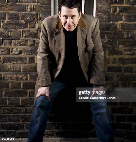 British musician and TV host Jools Holland at a portrait session on ... British musician and TV host Jools Holland at a portrait session on ...