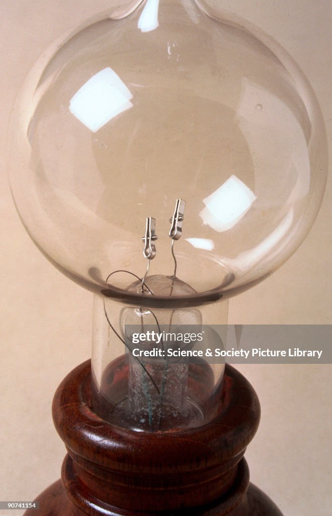 Carbon Filament Lamp Made By The American Inventer Thomas Alva Edison
