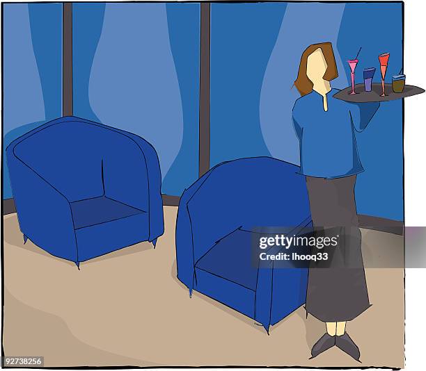 50 Cocktail Waitress High Res Illustrations Getty Images