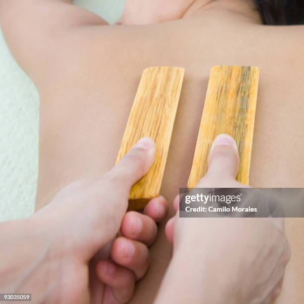Bamboo Massage Photos And Premium High Res Pictures Getty Images