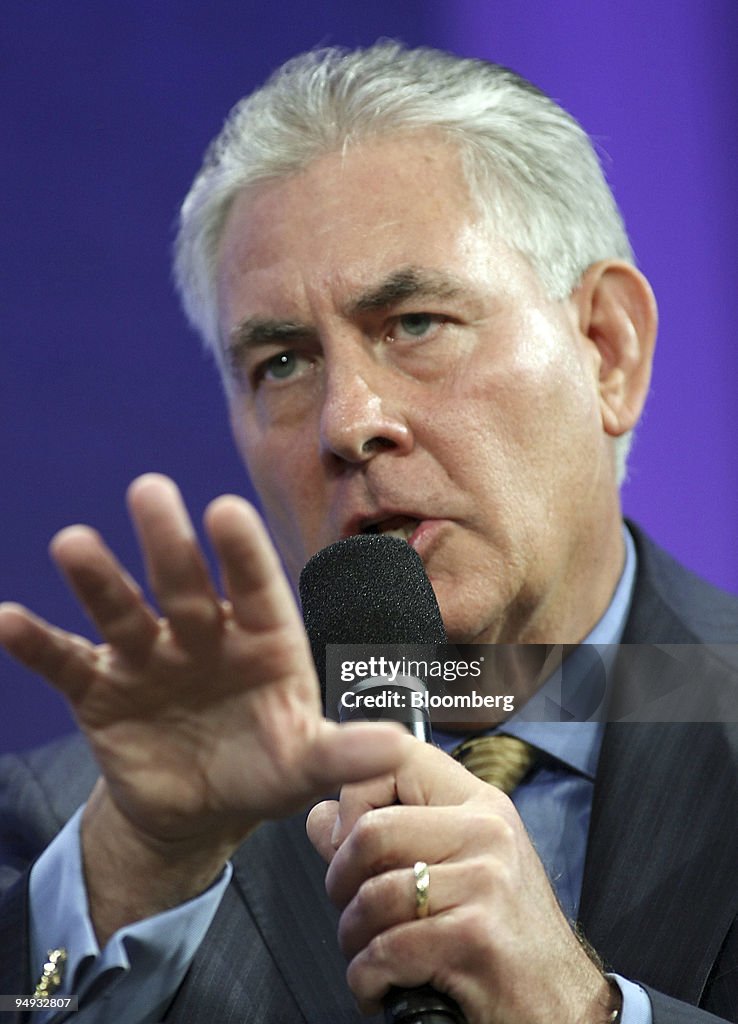 Rex Tillerson Chief Executive Officer Of Exxonmobil Corp Speaks At