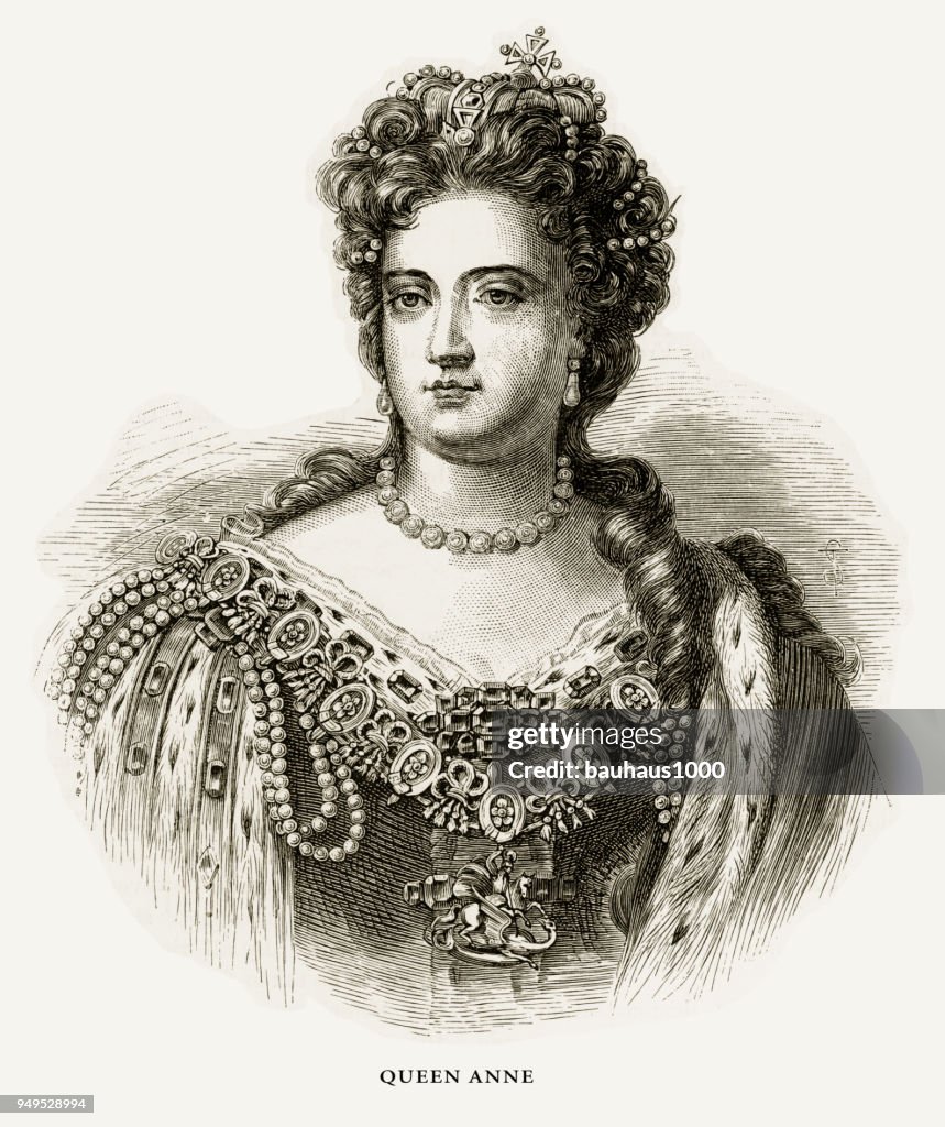 Anne Queen Anne English Victorian Engraving 1887 High Res Vector Graphic Getty Images